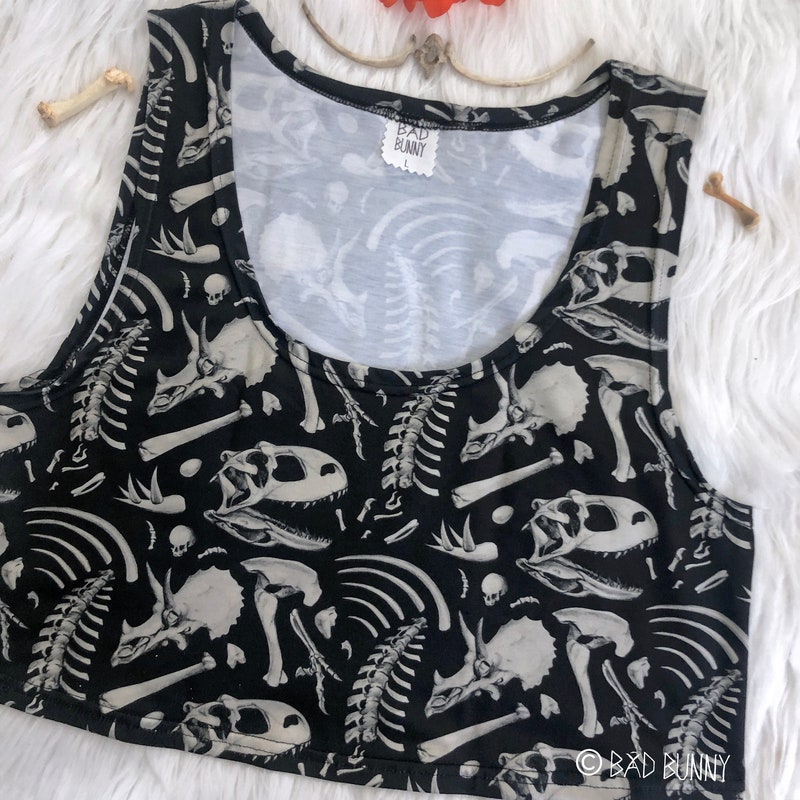 Skull Crop Top - Etsy