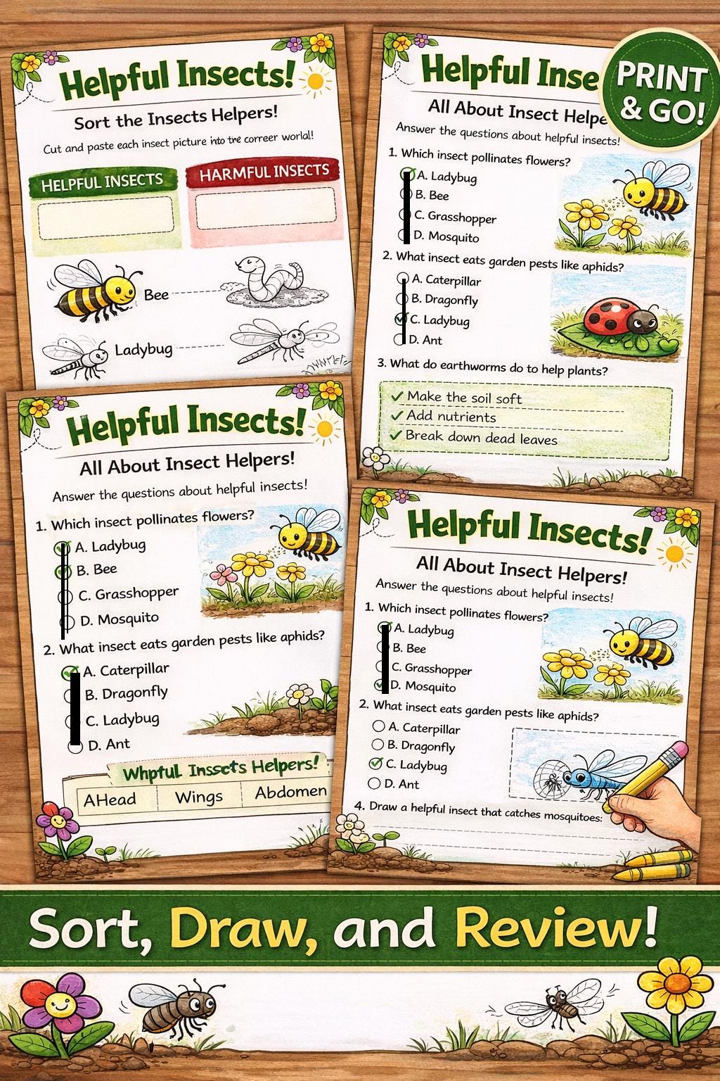 Helpful Insects Activities | Pollination, Garden Helpers & Nature ...