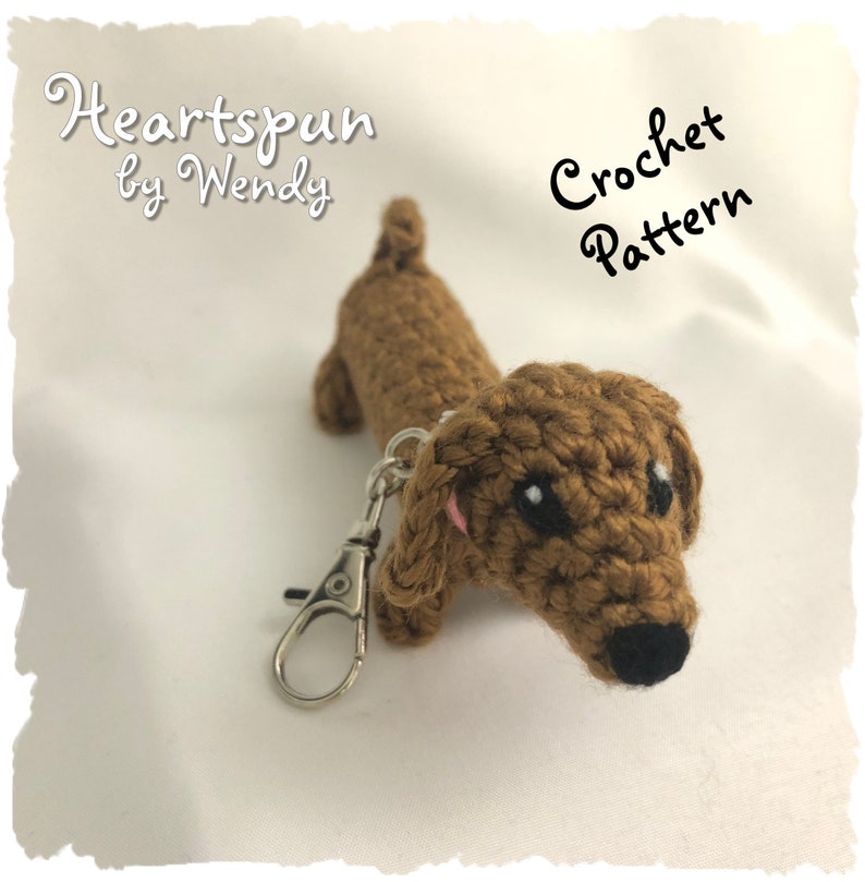 CROCHET PATTERN for you to make a Dachshund Dog Chap stick Lip | Etsy