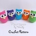 CROCHET PATTERN for You to Make a Fun Weeble Wobble Owl Toy With Bell ...