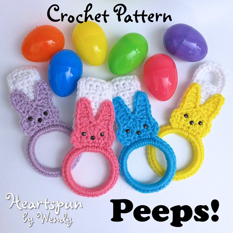 CROCHET PATTERN to Make a Peeps Bunny Towel Holder Ring With - Etsy