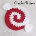 CROCHET PATTERN to Make a Christmas Peppermint Candy Pinwheel Coaster ...