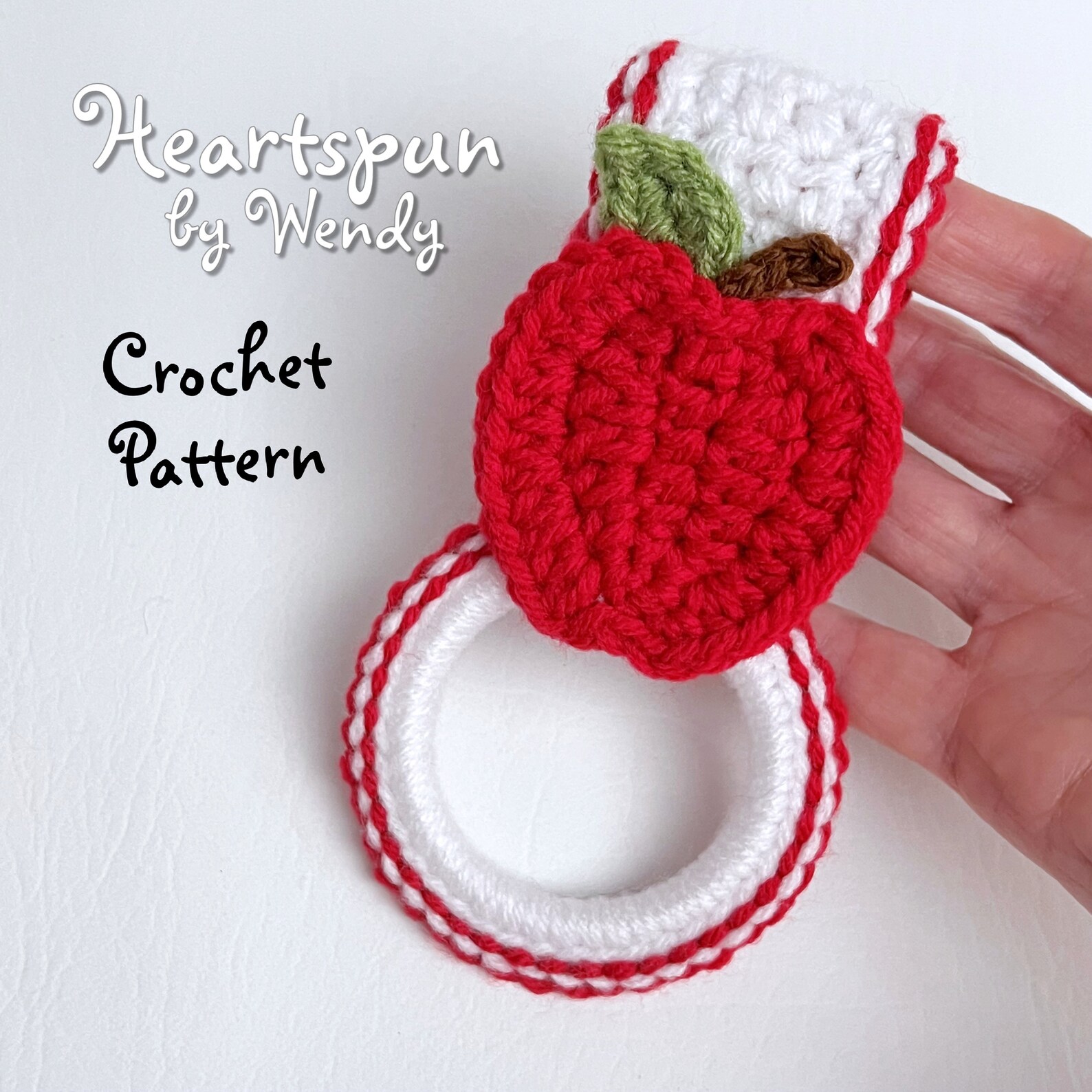 CROCHET PATTERN for You to Make an Apple Towel Holder Ring With Fold ...