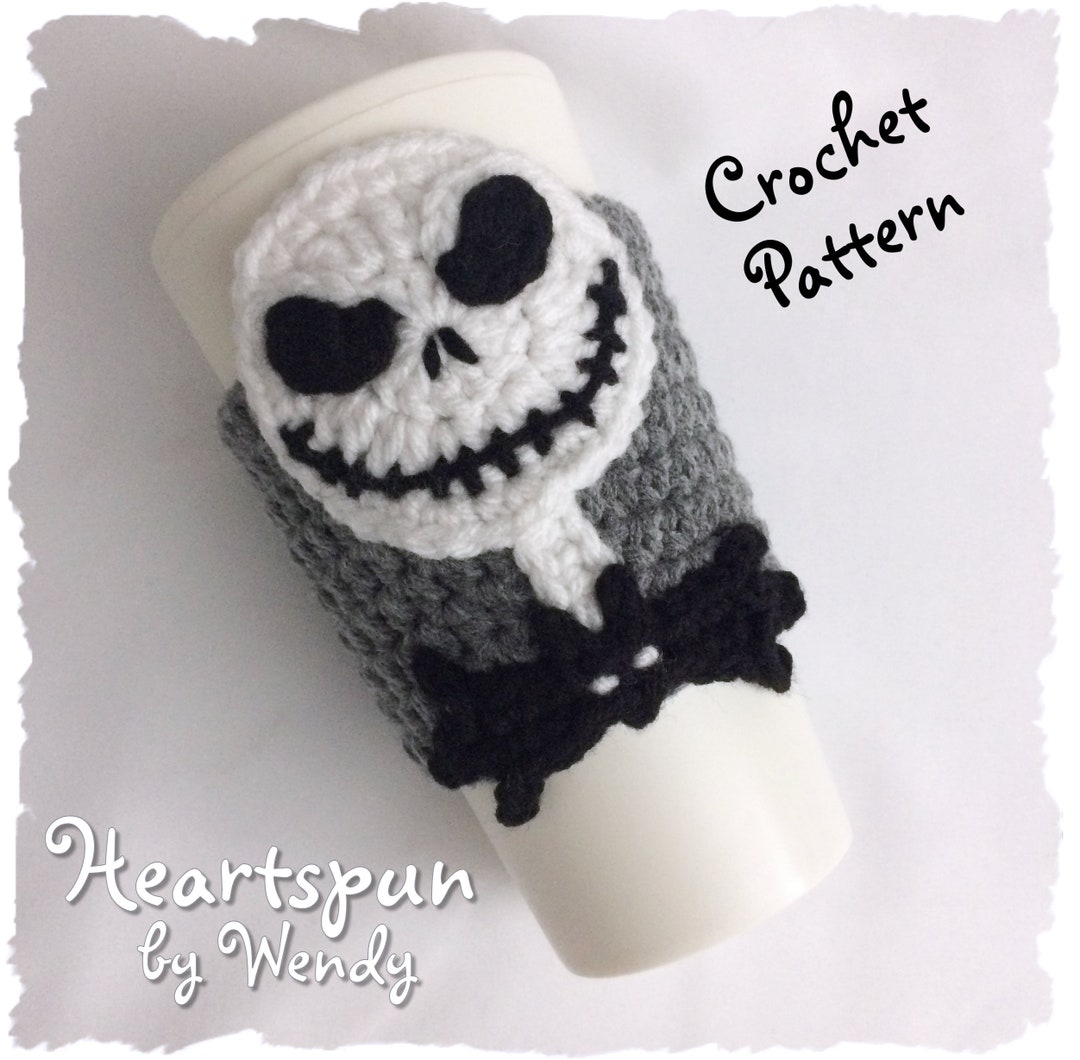 CROCHET PATTERN to Make a Skeleton Coffee Cup Cozy, Tea Cozy, Coffee ...