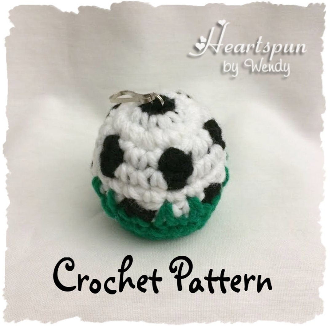 CROCHET PATTERN to Make a Soccer Ball in the Grass EOS Lip Balm Holder ...