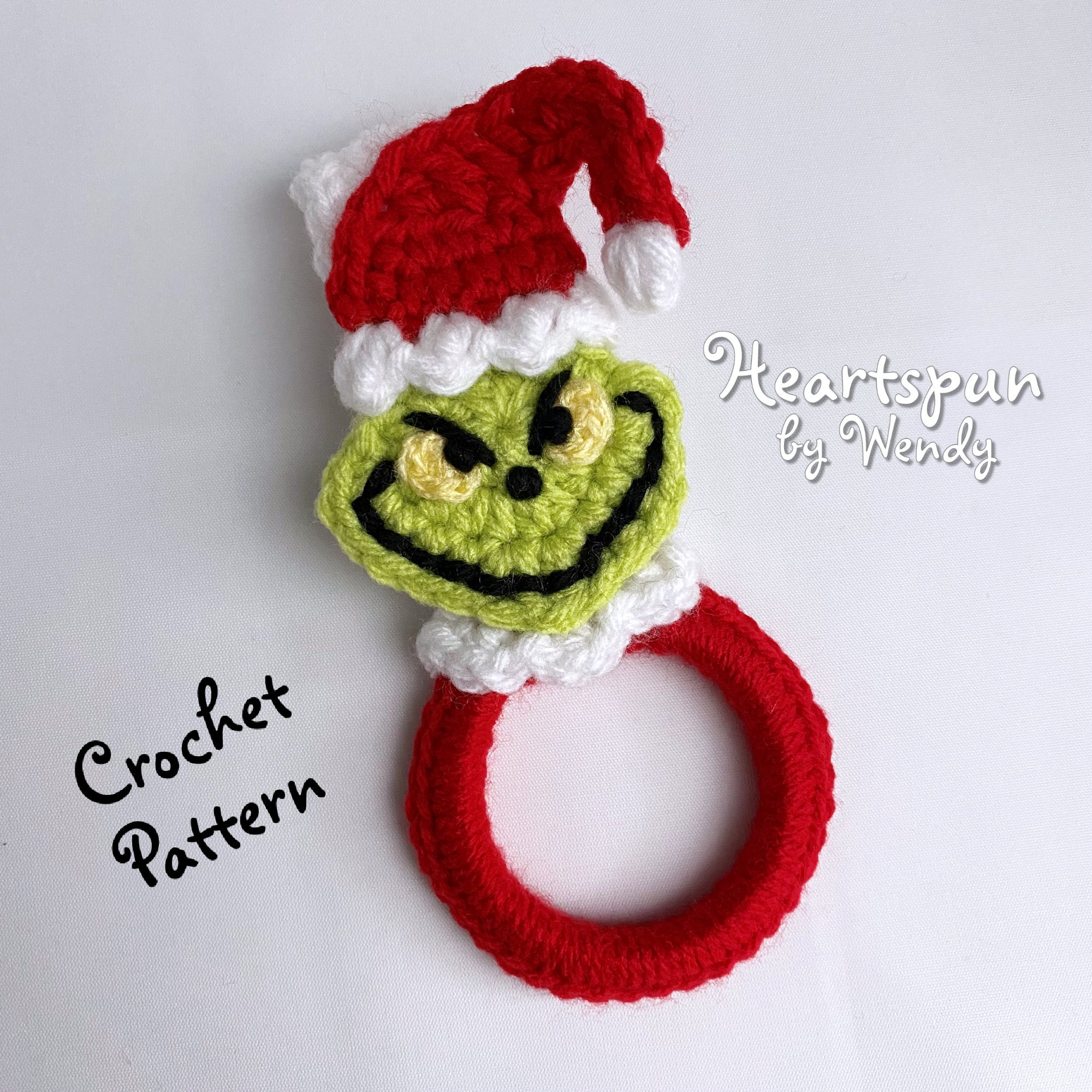 CROCHET PATTERN to Make a Grinch Christmas Kitchen or Bath Towel Holder ...