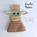 CROCHET PATTERN to Make a Baby Alien Towel Ring With Skirt, Fold-over ...