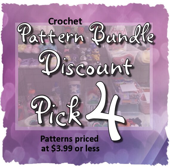 SAVE on this CROCHET PATTERN Discount Bundle: Pick Any 4 | Etsy