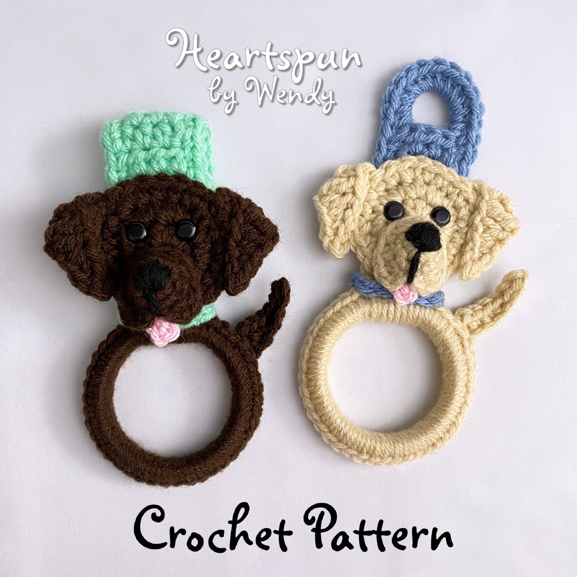CROCHET PATTERN to make a Labrador Retriever Dog Towel Holder | Etsy