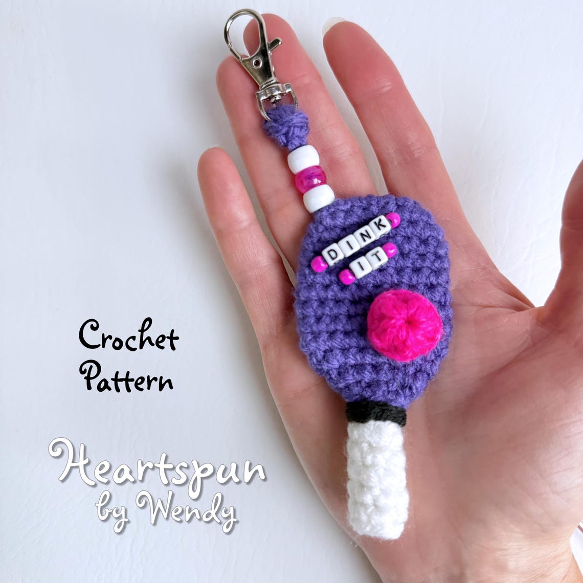 CROCHET PATTERN to Make a Pickleball Paddle Keychain, Bag Clip ...