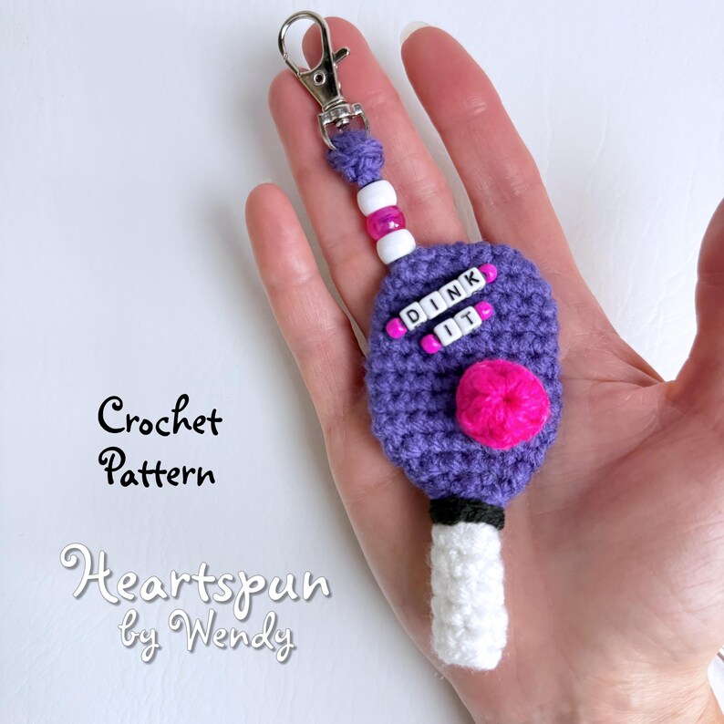 CROCHET PATTERN to Make a Pickleball Paddle Keychain, Bag Clip ...