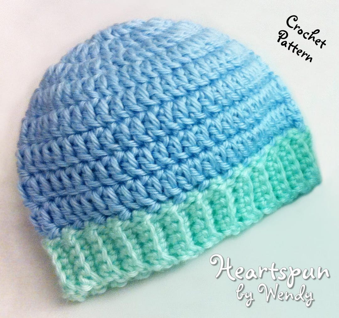 CROCHET PATTERN to Make a Ribbed Baby Hat in 3 Sizes, 0-12 Months ...
