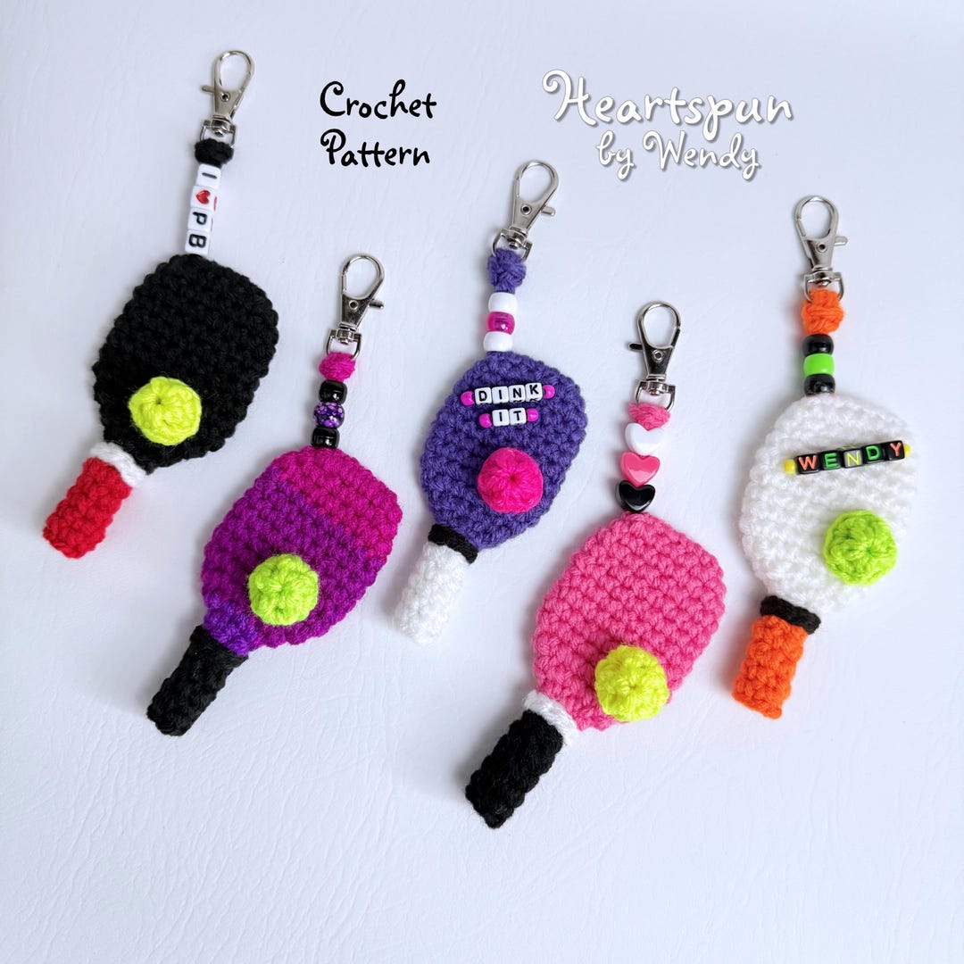 CROCHET PATTERN to Make a Pickleball Paddle Keychain, Bag Clip ...