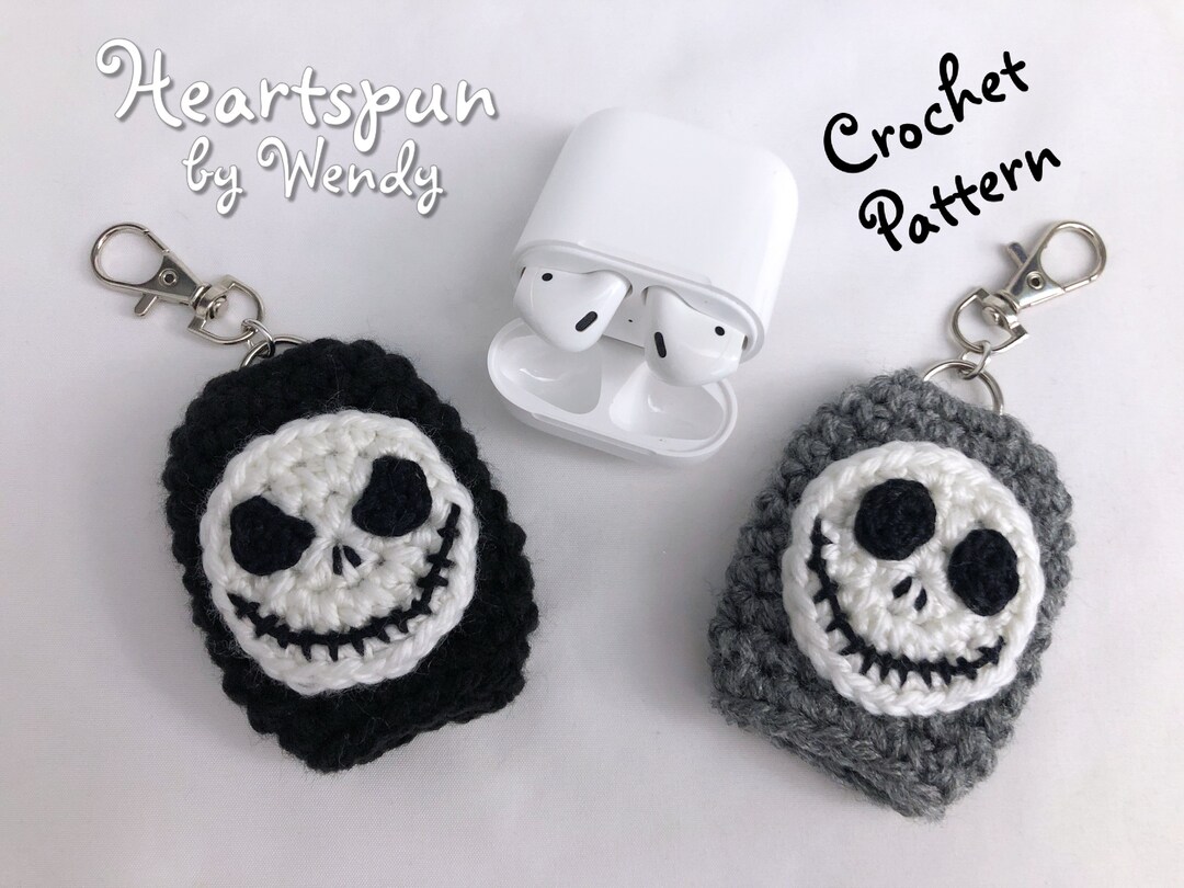 CROCHET PATTERN to Make a Skeleton Apple AirPod Earbud Holder With Clip ...