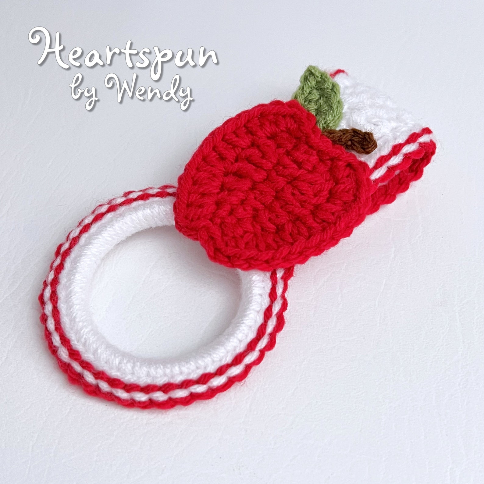 Apple Towel Holder Ring With Fold-over or Knob-hole Strap, Unique ...