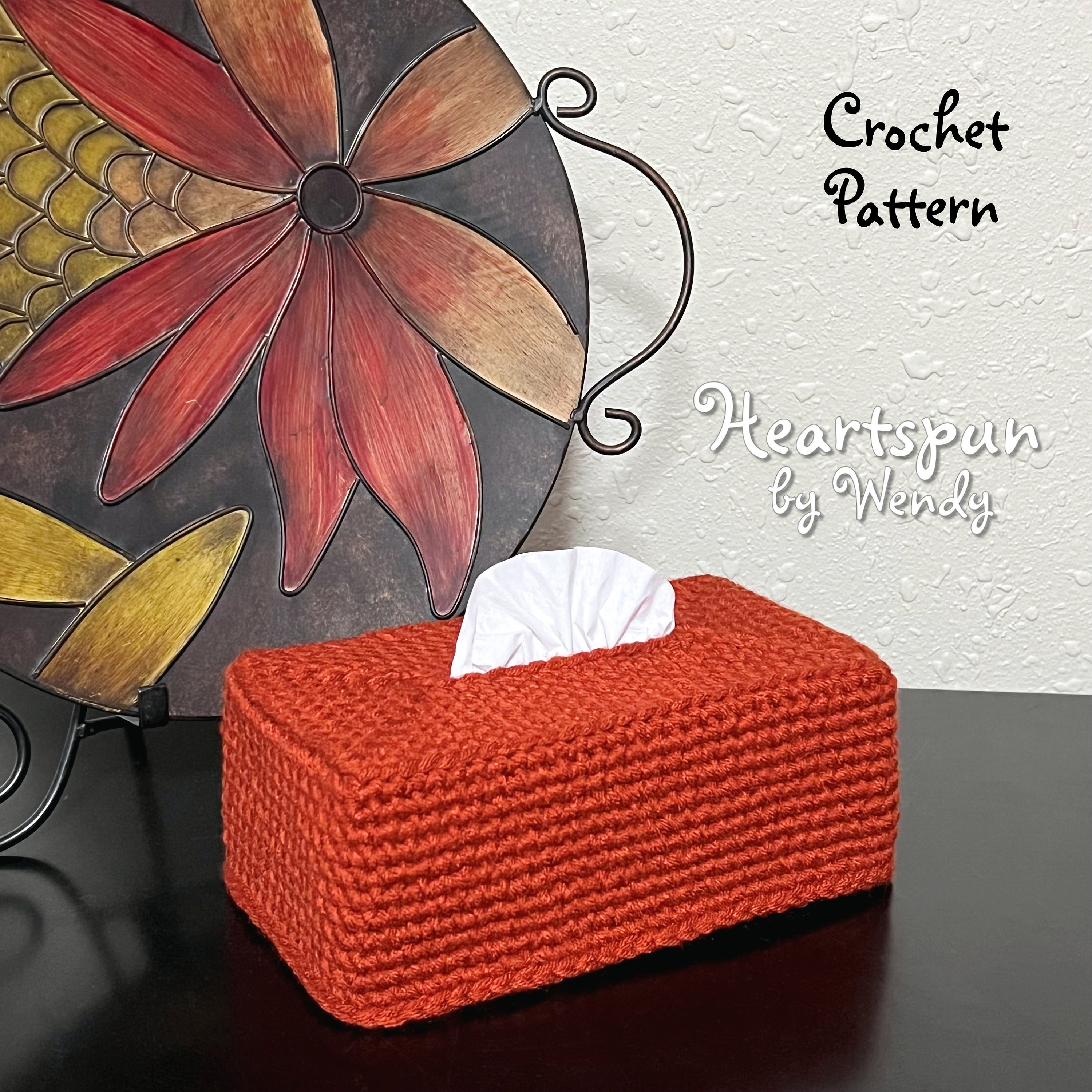 CROCHET PATTERN to Make an Easy Rectangular Tissue Box Cover, Tissue ...