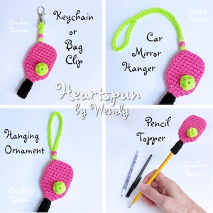 CROCHET PATTERN to Make a Pickleball Paddle Keychain, Bag Clip ...