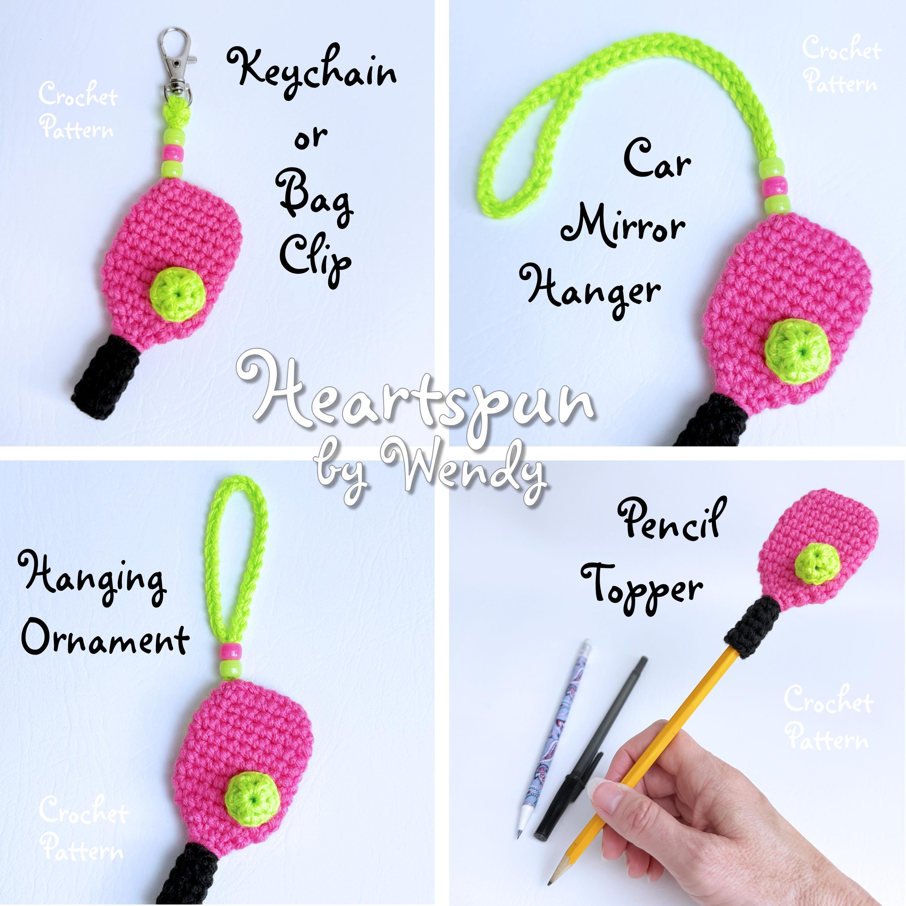 CROCHET PATTERN to Make a Pickleball Paddle Keychain, Bag Clip ...
