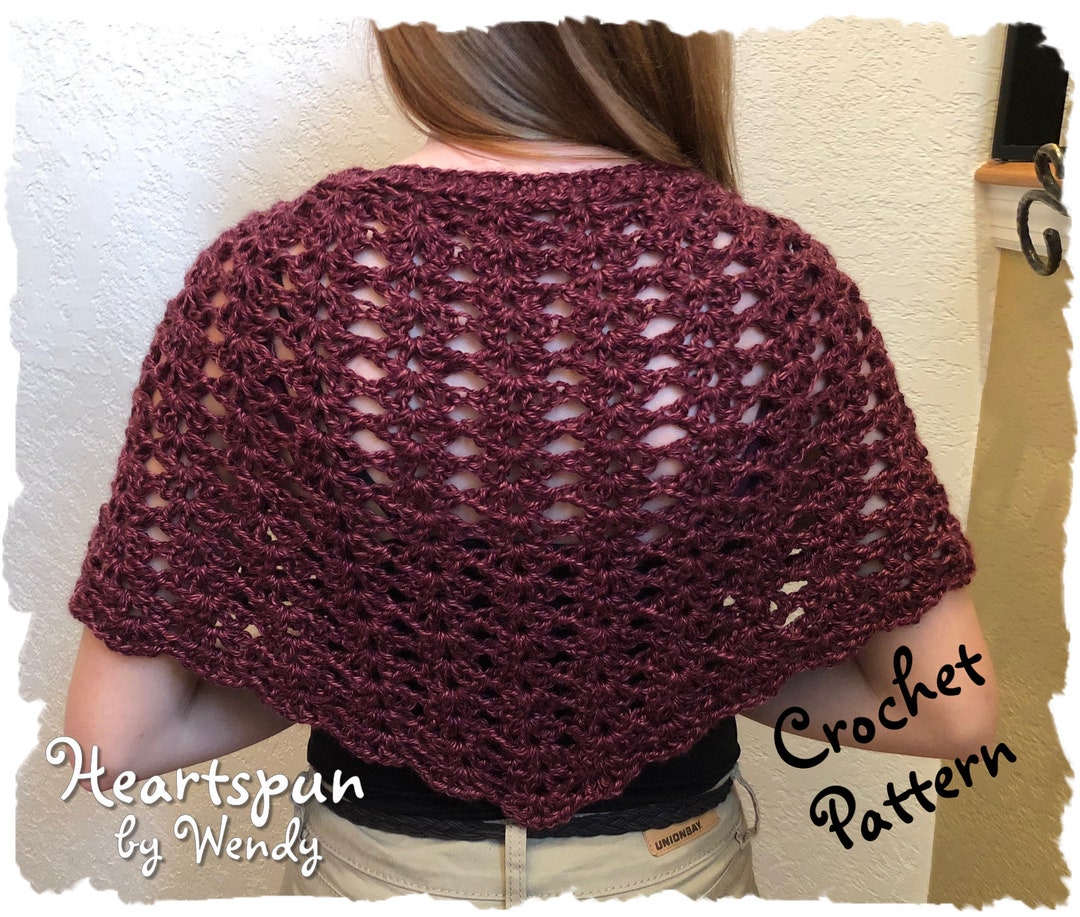 CROCHET PATTERN to Make a Triangle Shell Shawl or Cowl With Matching ...