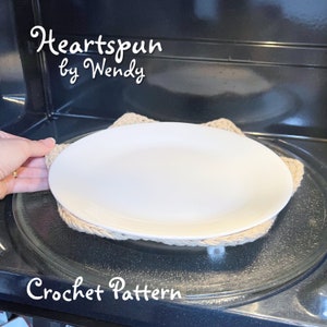 CROCHET PATTERN to Make a Striped Chevron Microwave Plate Cozy, Hot Pad ...