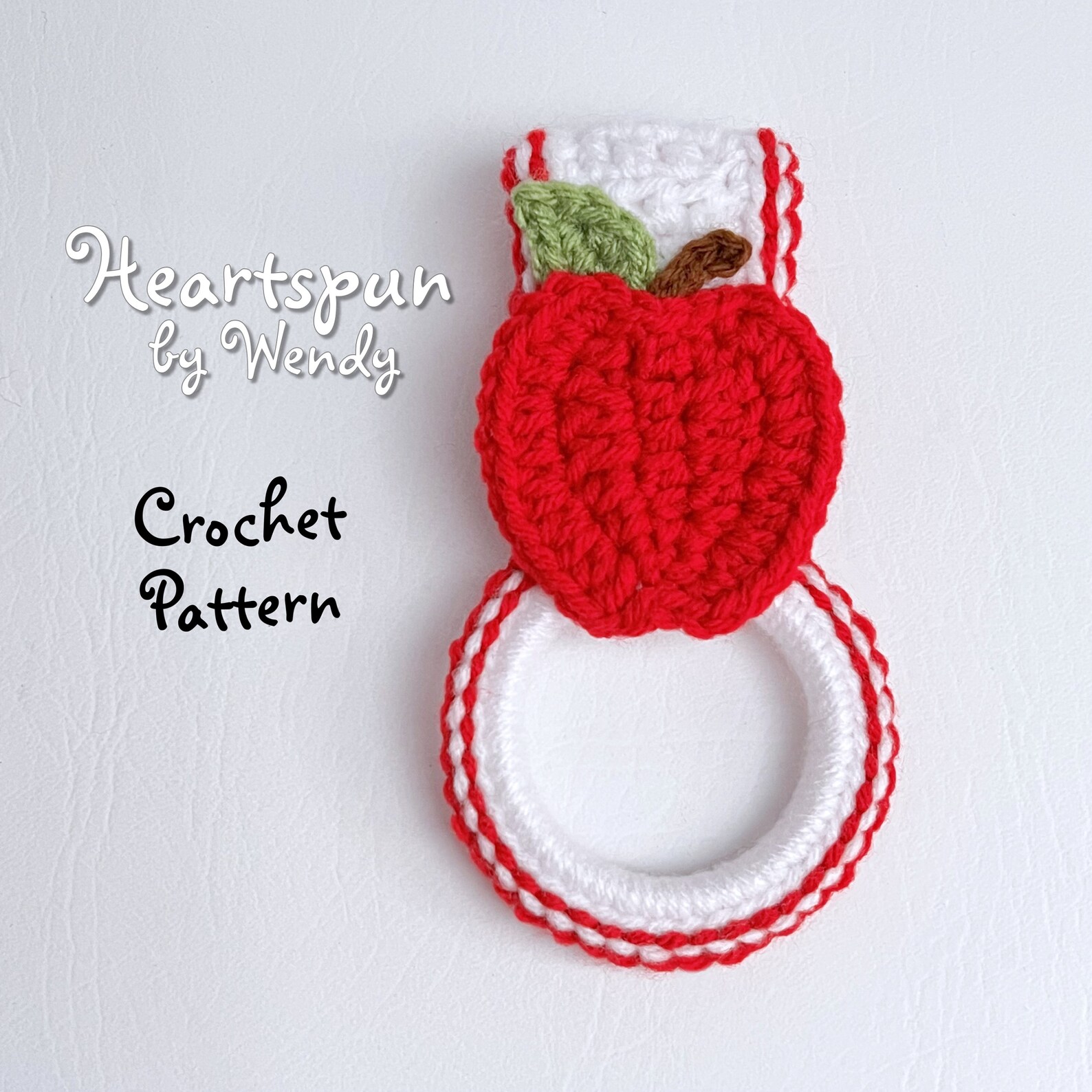 CROCHET PATTERN for You to Make an Apple Towel Holder Ring With Fold ...
