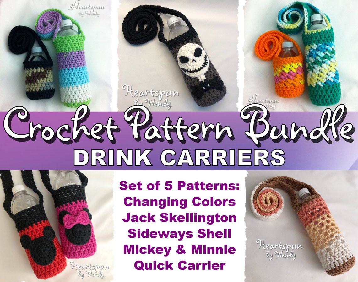 SAVE on This CROCHET PATTERN Bundle for 5 Different Drink - Etsy
