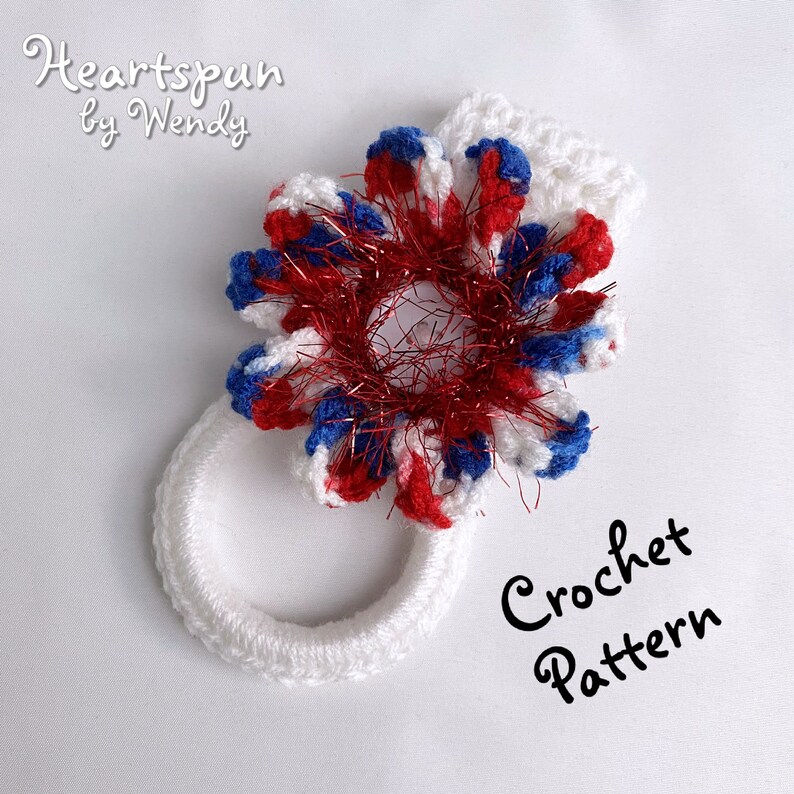 CROCHET PATTERN for You to Make a Patriotic Fireworks Towel Ring With ...