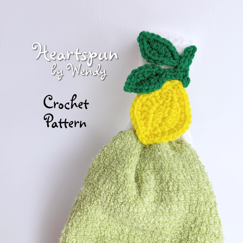 CROCHET PATTERN for You to Make a Lemon Kitchen Towel Holder Ring With ...