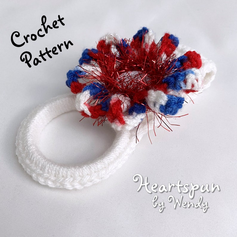 CROCHET PATTERN for You to Make a Patriotic Fireworks Towel Ring With ...