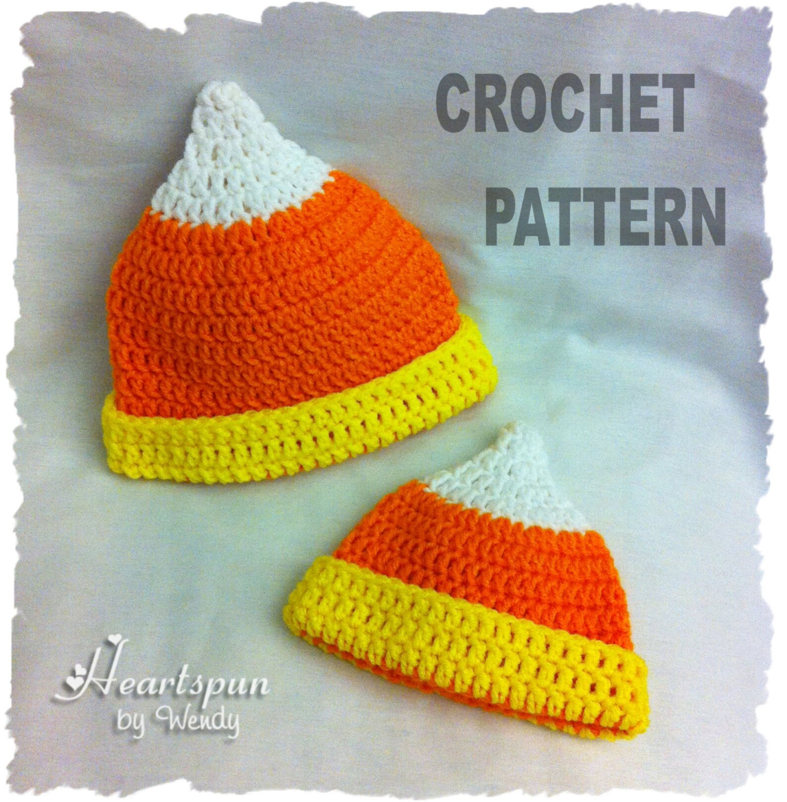 CROCHET PATTERN to Make This Candy Corn Baby Hat and Shoe Set - Etsy
