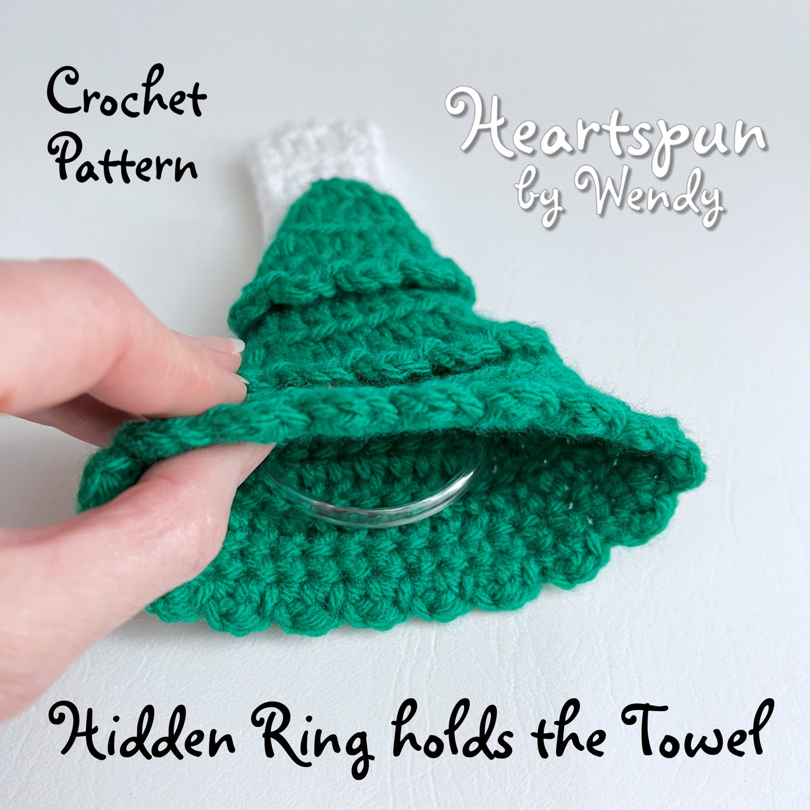 CROCHET PATTERN to Make a Layered Christmas Tree Towel Holder Ring for ...