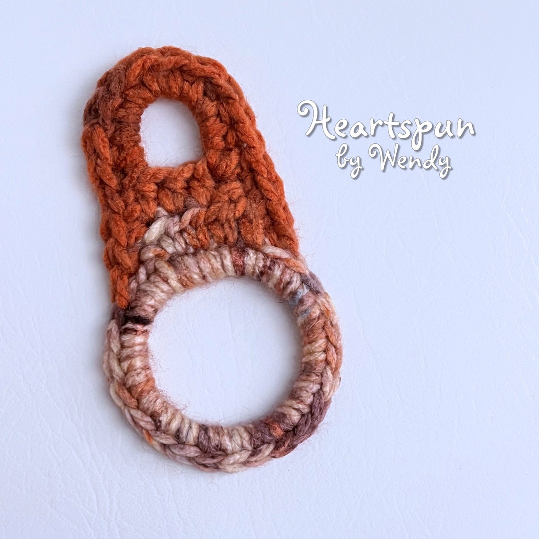 Unique Variegated Knob Strap Towel Holder in Burnt Orange & Other ...