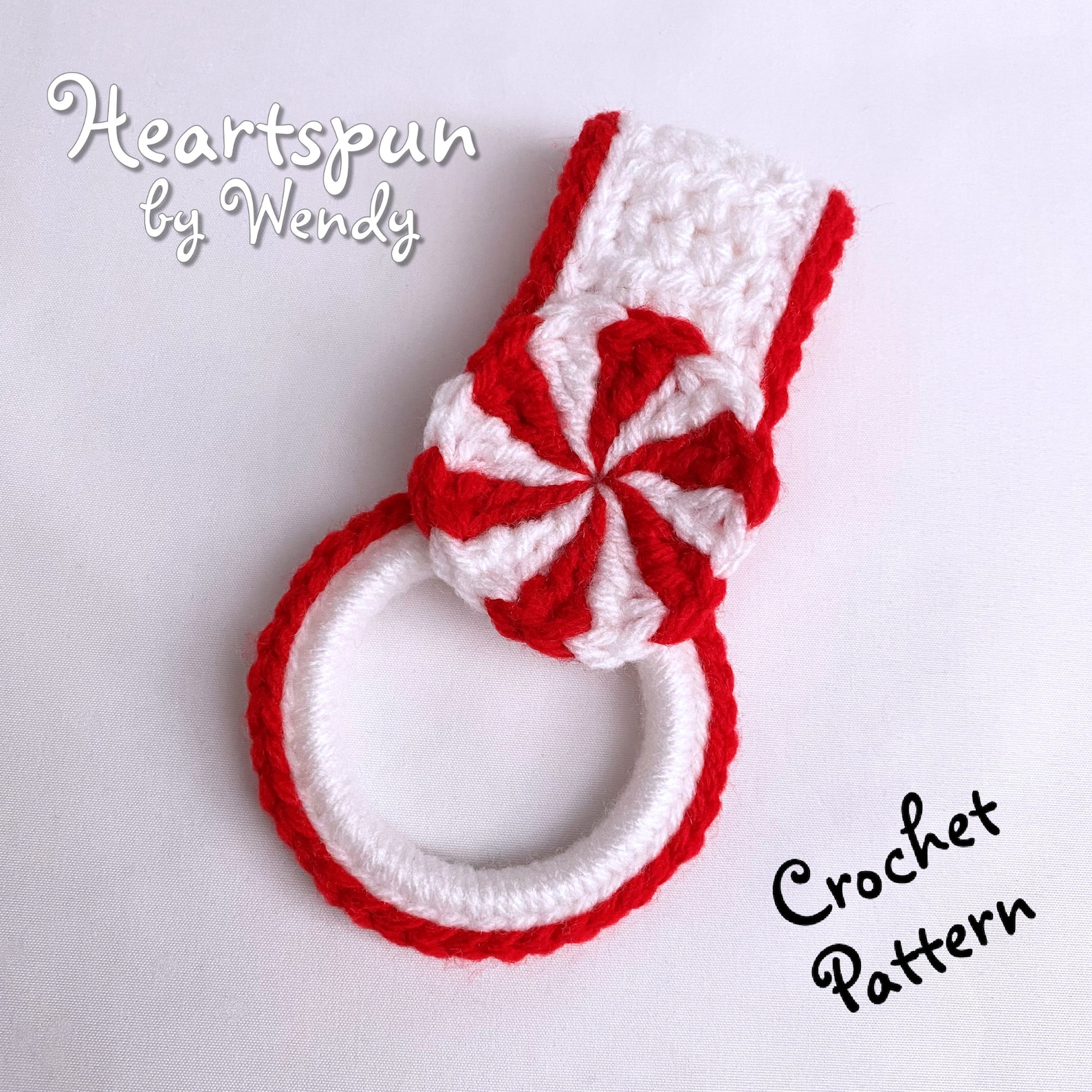 CROCHET PATTERN to Make a Peppermint Candy Kitchen or Bath Towel Holder ...