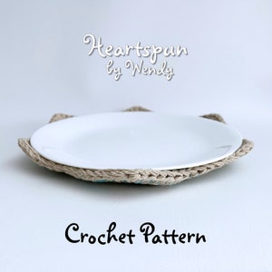 CROCHET PATTERN to Make a Striped Chevron Microwave Plate Cozy, Hot Pad ...