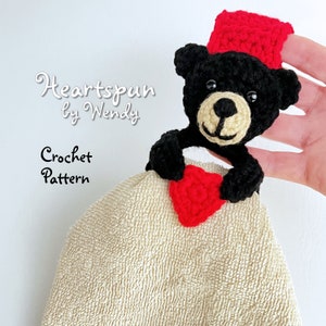 CROCHET PATTERN to Make a Bear Love Towel Holder Ring With Optional ...