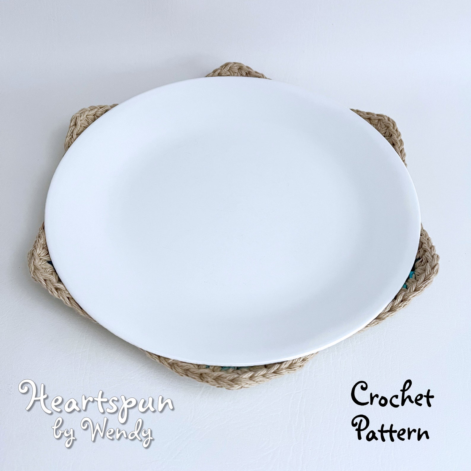 CROCHET PATTERN to Make a Striped Chevron Microwave Plate Cozy, Hot Pad ...