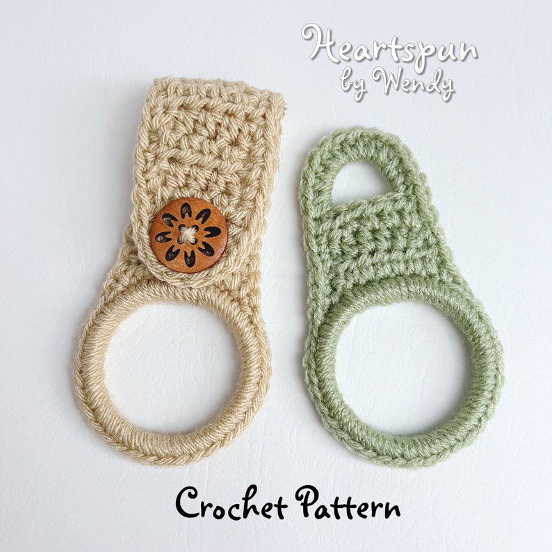 CROCHET PATTERN for You to Make a Quick Towel Holder Ring With 2 Strap ...