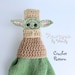 CROCHET PATTERN to Make a Baby Alien Towel Ring With Skirt, Fold-over ...