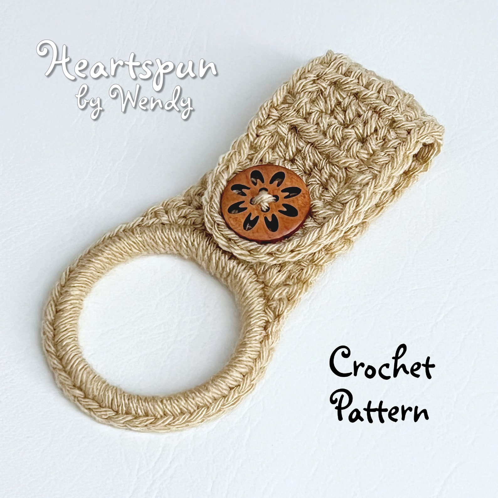 CROCHET PATTERN for You to Make a Quick Towel Holder Ring With 2 Strap ...