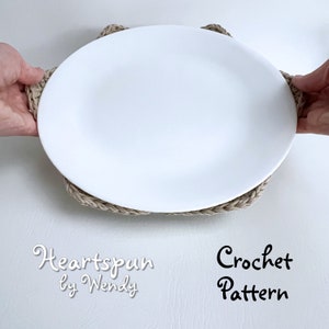 CROCHET PATTERN to Make a Striped Chevron Microwave Plate Cozy, Hot Pad ...