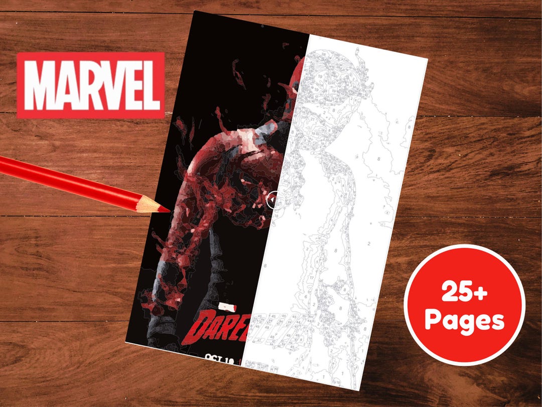 Marvel Color by Number Bundle (25 Pdfs) | Advanced Adult Coloring Pages ...