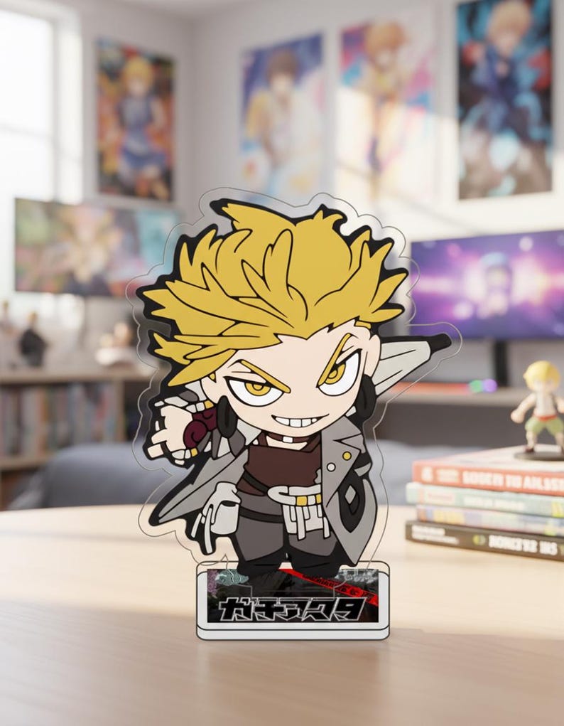 GACHIAKUTA Anime 10cm Chibi Acrylic Stand Figure – Riyou Zanka Rudo ...