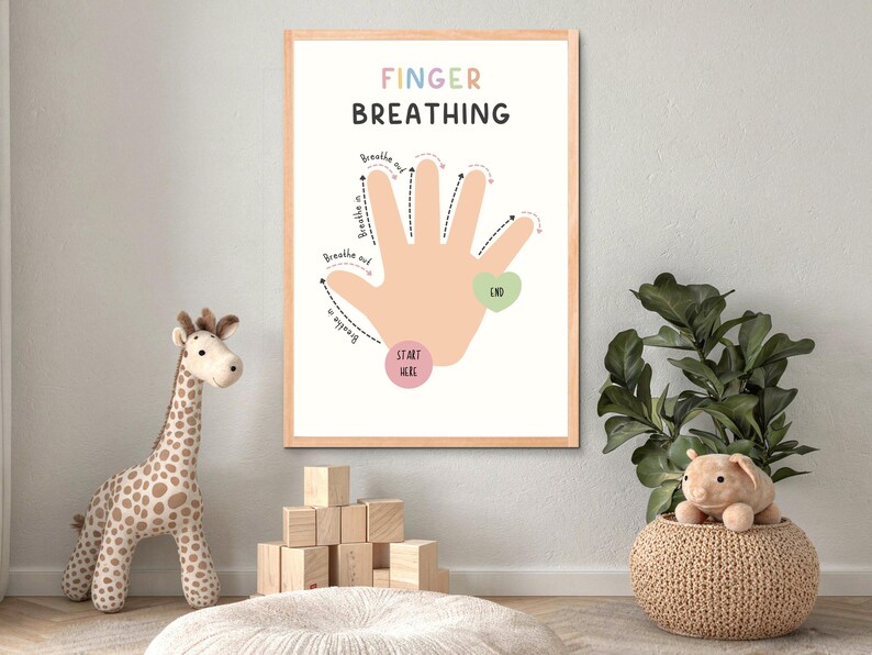 Mindfulness Breathing Posters for Kids, Calm Down Corner Printables ...