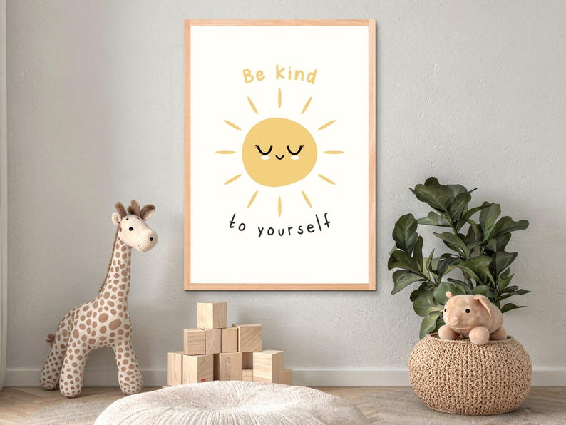 Be Kind to Yourself Poster Printable, Positive Affirmation Wall Art ...