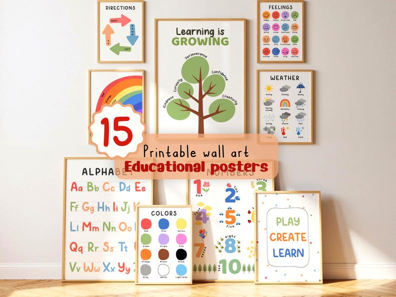 Classroom Decor Bundle, Toddler Educational Posters, Montessori Posters ...