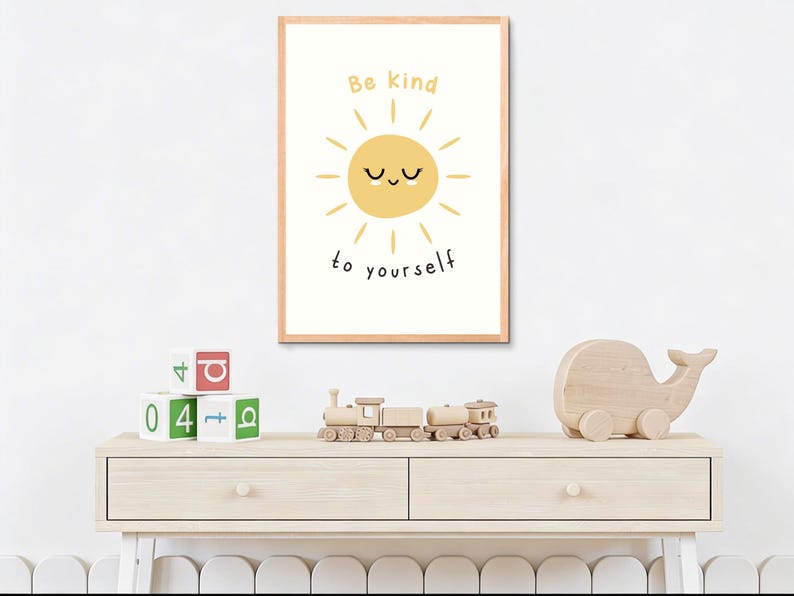 Be Kind to Yourself Poster Printable, Positive Affirmation Wall Art ...