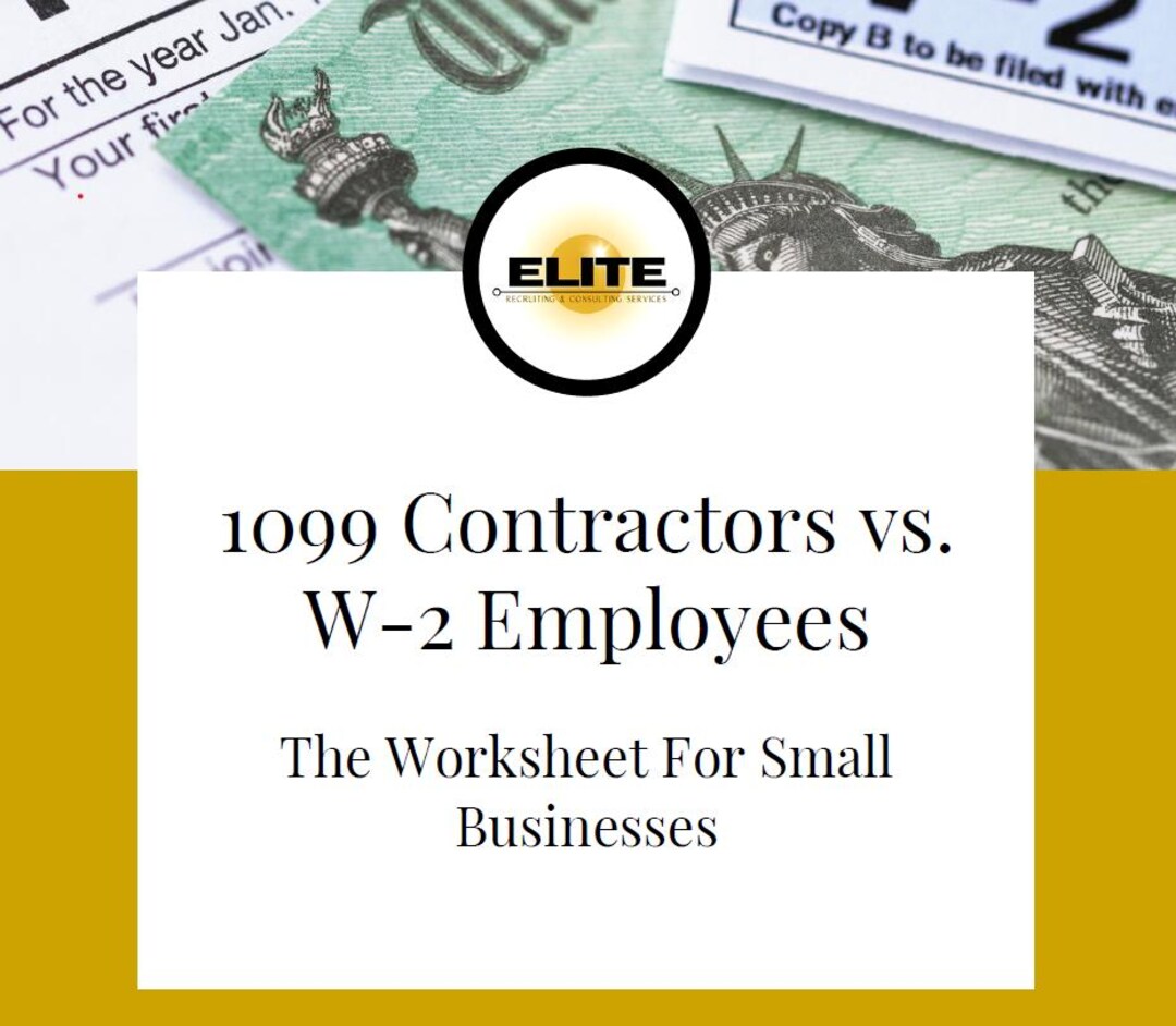 1099 Vs W-2 Employee Classification Worksheet for Small Businesses | HR ...