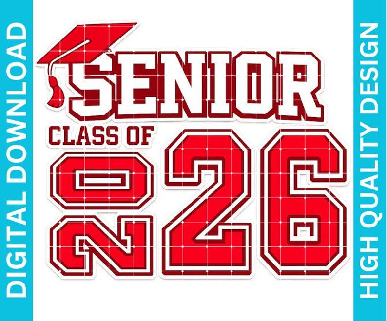 Senior Class of 2026 Graduation PNG Trendy Grad Shirt Design ...