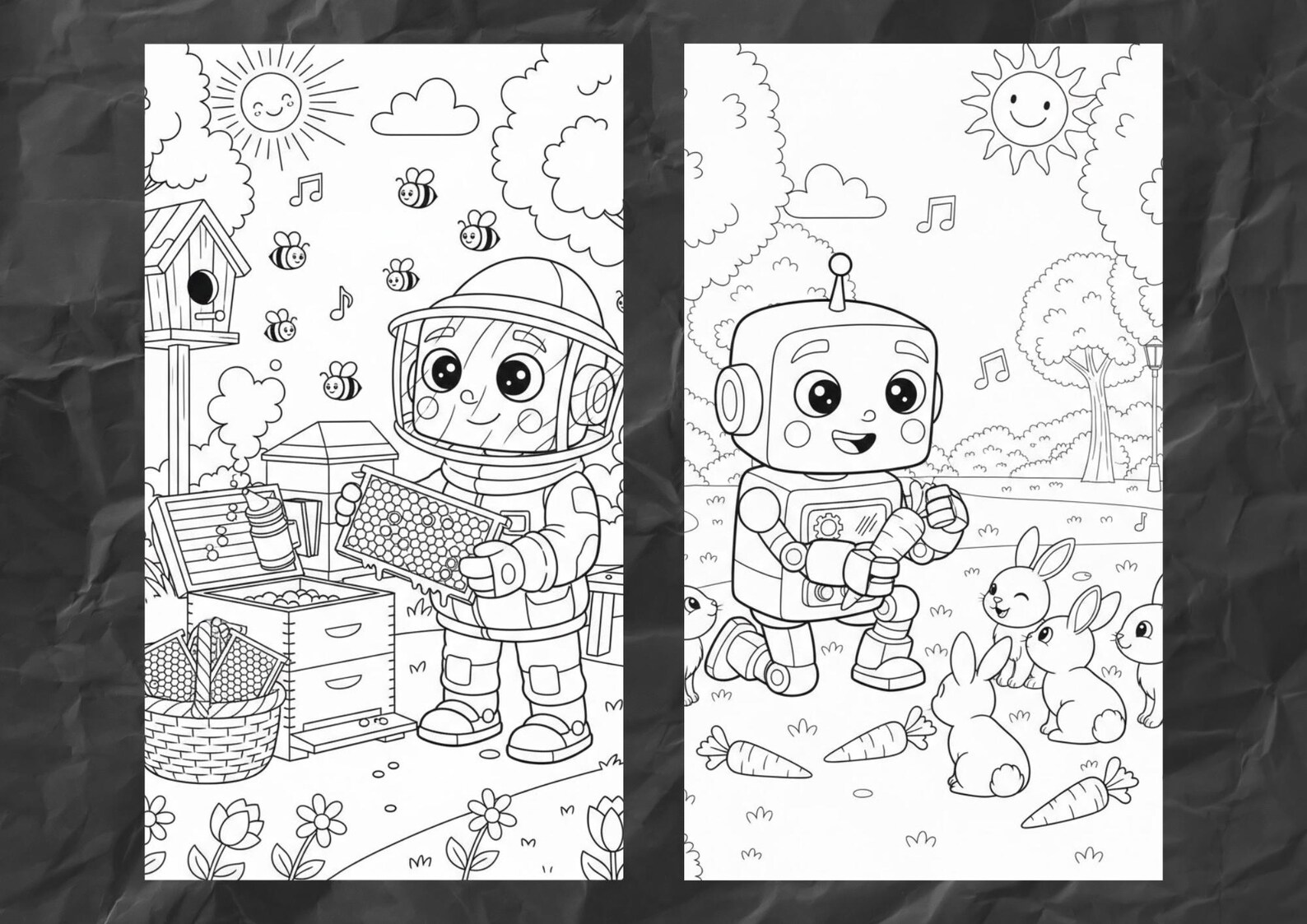 Curious Robby Robot Coloring Pages - 50 Fun Illustrations (printable ...
