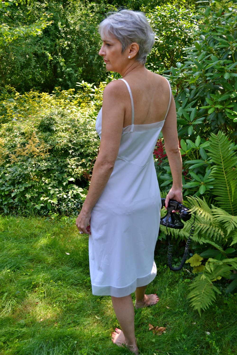 Light Blue Slip Dress Blue Van Raalte Full Slip Wide Lace Applique And Double Chiffon Trim